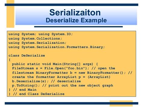 Serializationdeserialization