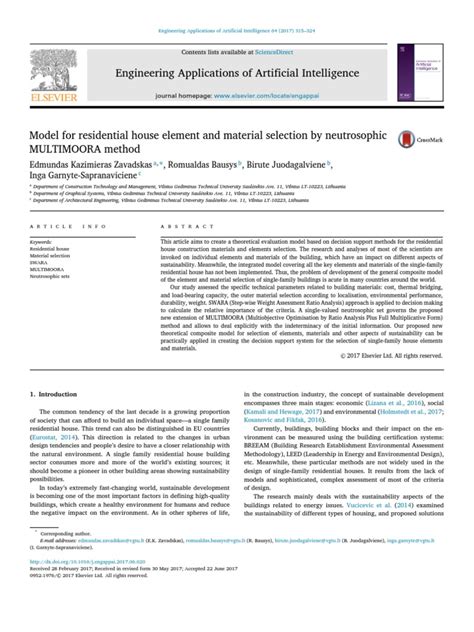 Model For Residential House Element And Material Selection By Neutrosophic Multimoora Method