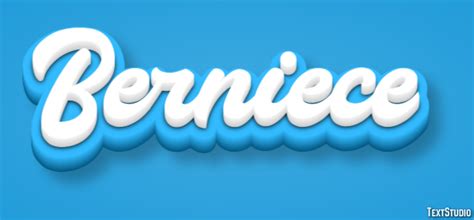 Berniece Text Effect And Logo Design Name