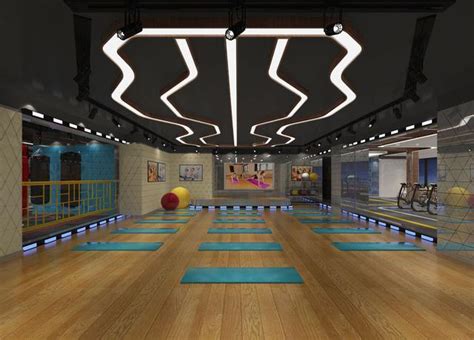 健身會所 健身房設計案例效果圖 每日頭條