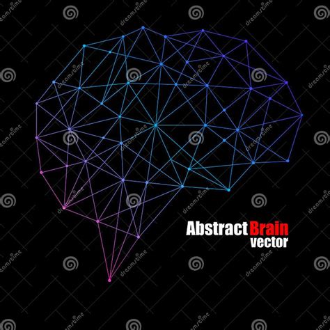 Abstract Geometric Brain With Triangular Polygons Stock Vector Illustration Of Creative