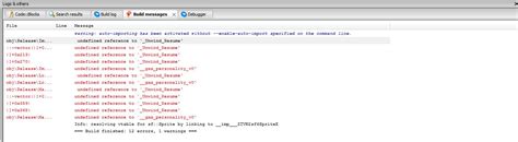 Résolu Code Blocks devient fou undefield reference to Unwind Resume par sephirotte page