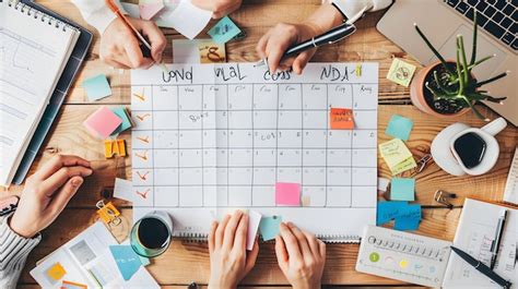 premium photo developing a content calendar for consistent messaging