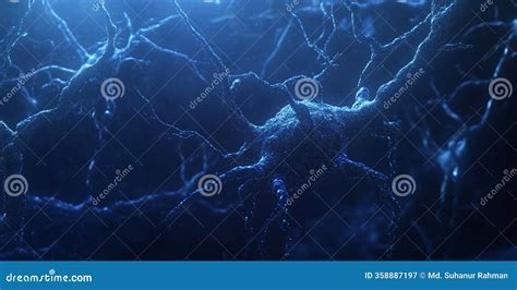 Microscopic View Of Neuron Cell Neural Network Brain Cell Structure Synapse Connections Science