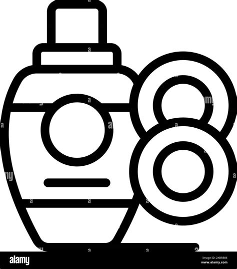 Contact Lens Solution Bottle With Contact Lenses For Eyesight Correction Stock Vector Image