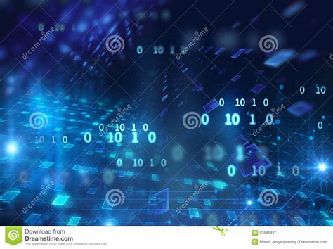 Digital Code Number Abstract Technology Background Stock Illustration