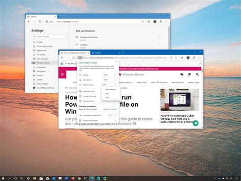 Enable Disable Site Permissions In Microsoft Edge On Windows 10