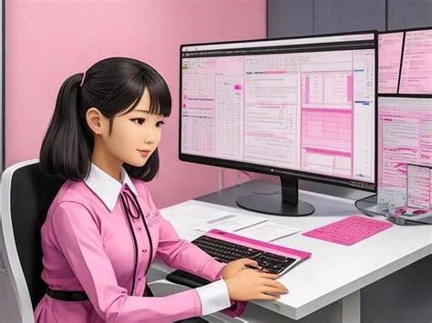 Premium Ai Image Business Woman Use Computer And Providing Services