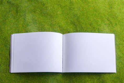 premium photo directly above shot of open book on field