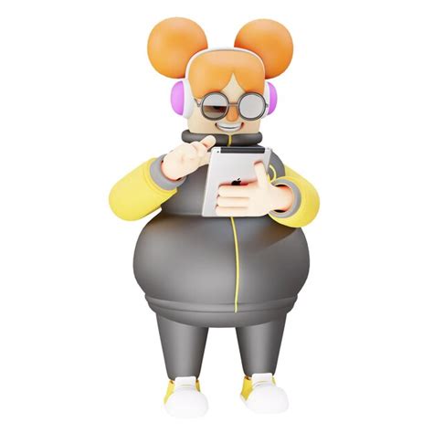 Premium Photo 3d Illustration Adorable Cute Girl 3d Character Design
