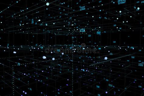 Abstract 3d Big Data Visualization Futuristic Infographics Aesthetic