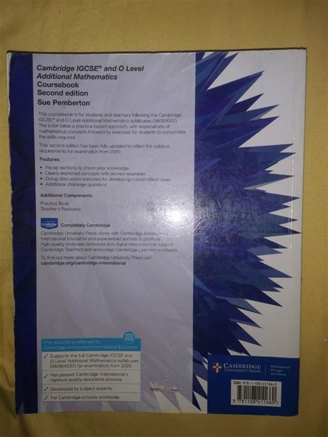 cambridge igcse and o level add maths coursebook hobbies and toys books