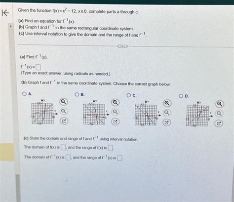 Solved Given The Function F X X212 X0 Complete Parts A Chegg Com