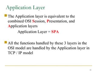 Tcp Iprefmodel Ppt SI MODEL PROTOCOL TCP IP MODEL OSI MODEL PROTOCOL TCP IP MODEL OSI MODEL