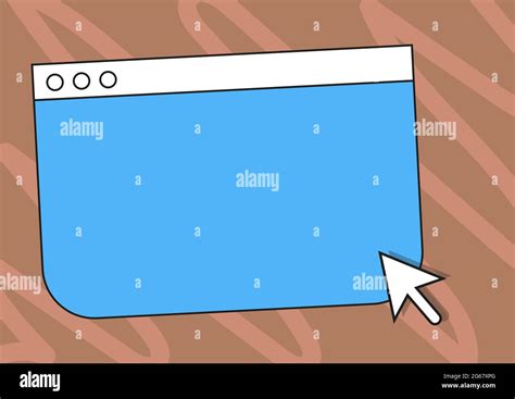 Colorful Web Page Browsing Drawing With Cursor Pointer Below Empty