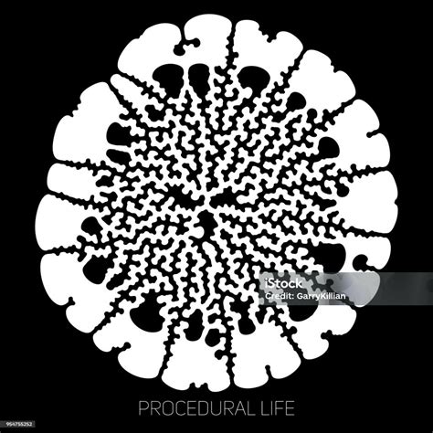 벡터 순환 알 수 없는 인생 추상 모양입니다 생물 학적 절차 세포 성장 구조입니다 유기 생활의 차동 성장입니다 미생물 복잡 한 유기 체 0명에 대한 스톡 벡터 아트 및 기타