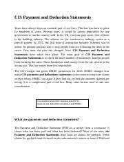 CIS Payment And Deduction Statements Edited Edited Docx CIS Payment And Deduction Statements