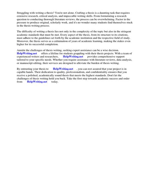 Thesis Writing Sample Introduction Pdf Thesis Essays