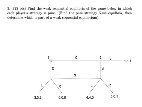 3 25 pts find the weak sequential equilibria of