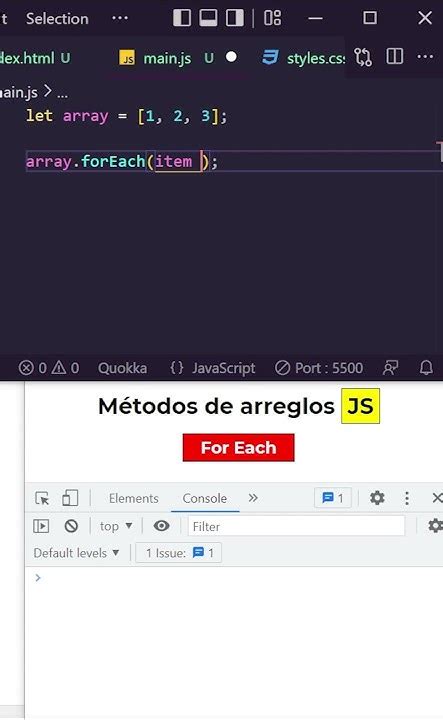 ¿cómo Funciona El Foreach En Javascript Shorts Youtube