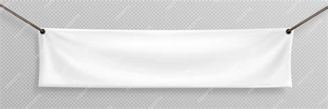 투명 한 배경에 고립 된 3d 빈 섬유 재료 포스터 이랑 세트 광고에 대 한 로프에 흰색 현실적인 교수형 빈 패브릭 가로 캔버스 배너 기호 벡터 교수형 천 간판 무료 벡터