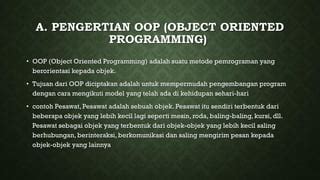 Pengertian & konsep oop (object oriented | PPT