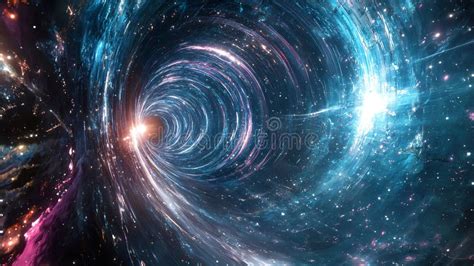 A Swirling Vortex Of Light And Energy In Space Stock Illustration Illustration Of Aurora