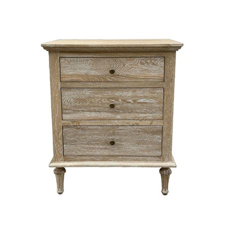 Classical Style 3 Drawer Oak Bedside Cabinets Hoolnn