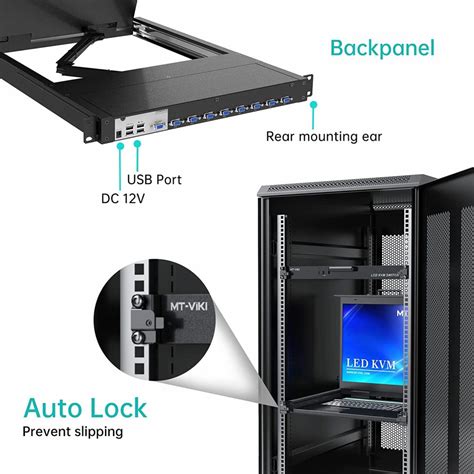 Vga Lcd Kvm Console 8 Port With Ip 19 Inch Monitor Mt Viki