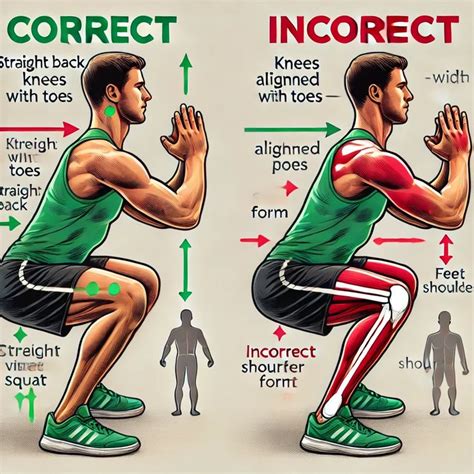 Demonstrating The Correct Posture For Squat Workout Routine For Men