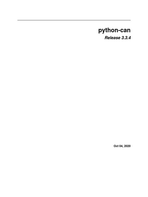 Python Can Readthedocs Io En Master Pdf Method Computer Programming Class Computer