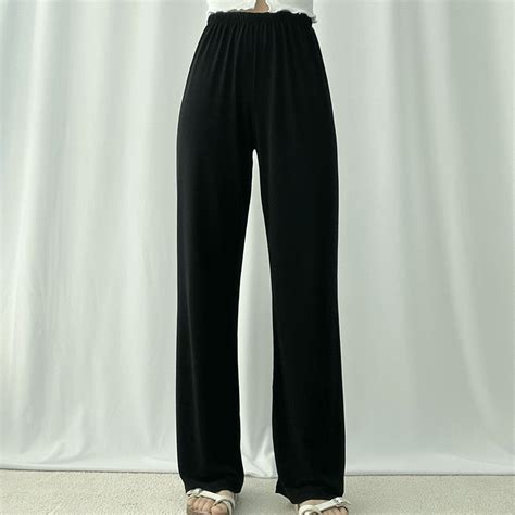 당일출고 여성 여자 찰랑 블랙 베이지 냉장고바지 통바지 추리닝 츄리닝 와이드 트레이닝 팬츠 바지