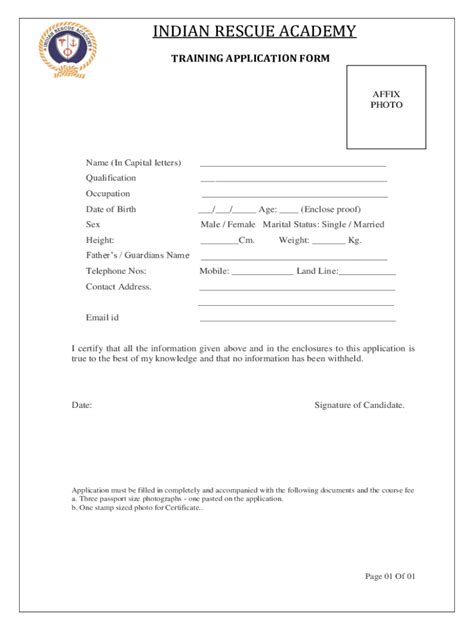 Fillable Online Training Application Form Fax Email Print Pdffiller