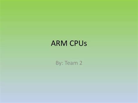 Ppt Arm Cpus Powerpoint Presentation Free Download Id