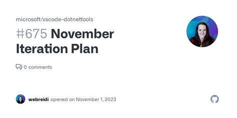 November Iteration Plan · Issue 675 · Microsoft Vscode Dotnettools · Github