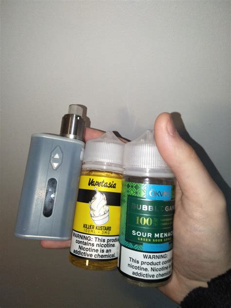 New Juice Gang With My Dripping Setup Okvmi Sour Menace And Vapetasia Killer Kustard R Vaping