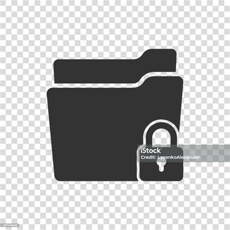 파일 폴더 권한 아이콘은 플랫 스타일입니다 격리된 배경에 대한 문서 액세스 벡터 그림입니다 비밀 아카이브 사인 비즈니스 개념 0