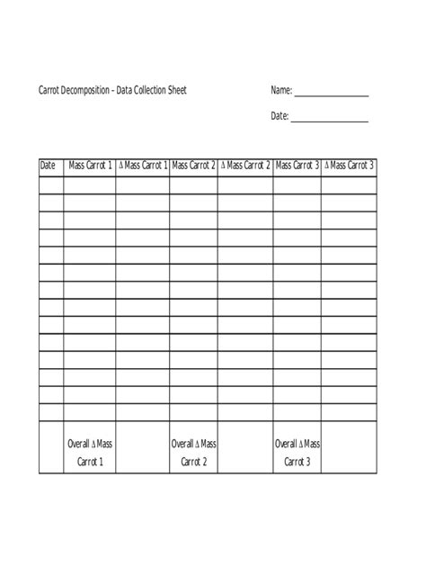 Sample Data Collection Sheetdoc Csip Cornell Doc Template Pdffiller