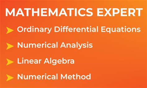 Solve Numericaldifferential Equationlinear Algebra For Your Learning By Tanveeralam808 Fiverr