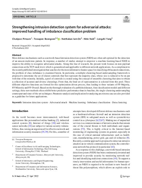 Pdf Strengthening Intrusion Detection System For Adversarial Attacks