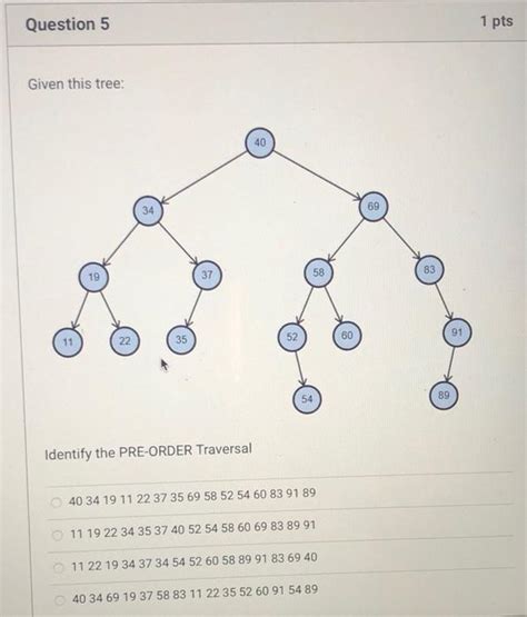 Solved Question 3 1 Pts There Are Three Cases For Deletion Chegg Com