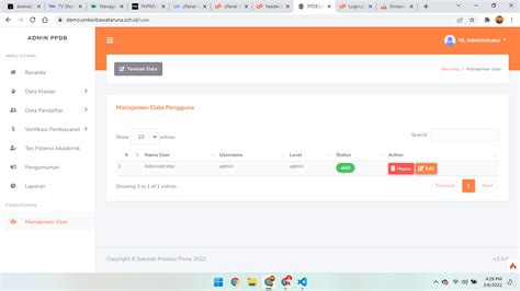 Aplikasi PPDB Penerimaan Peserta Didik Baru SMK Dan SMA With CodeIgniter