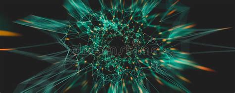Digital Nodes And Connection Paths Stock Illustration Illustration Of