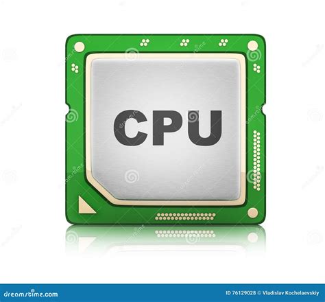 Cpu Central Processor Unit Stock Illustration Illustration Of Core