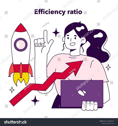 Efficiency Ratio Key Performance Indicator Employee Stock Vector Royalty Free 2258909037