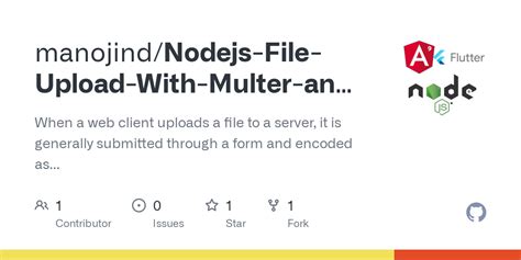 github manojind nodejs file upload with multer and express when a