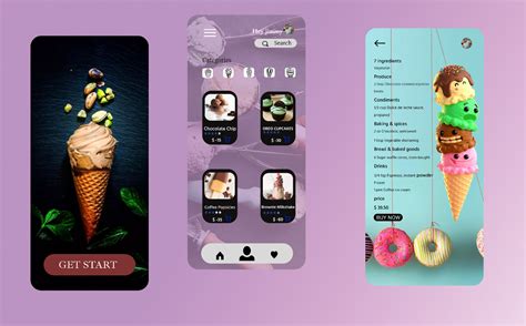 ice cream ui ux figma