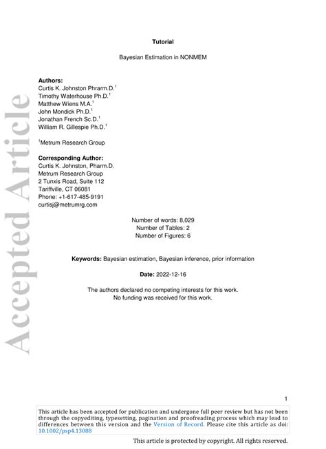 pdf bayesian estimation in nonmem
