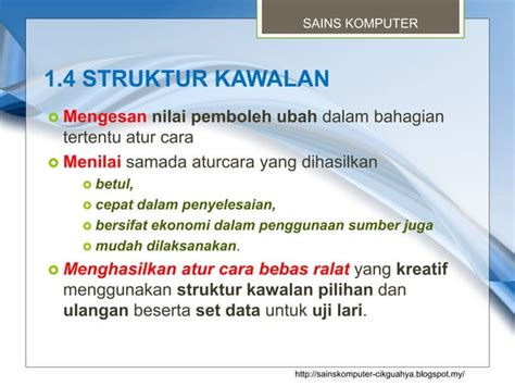 Sains Komputer Struktur Kawalan Pptx