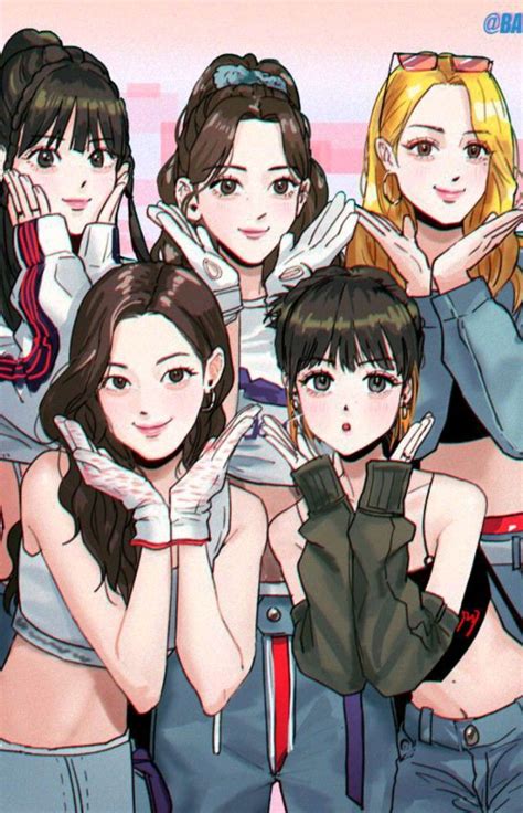 Lesserafim Fanart Made By 🖤 The Buy Girl ~ • Kpop Drawings Cute